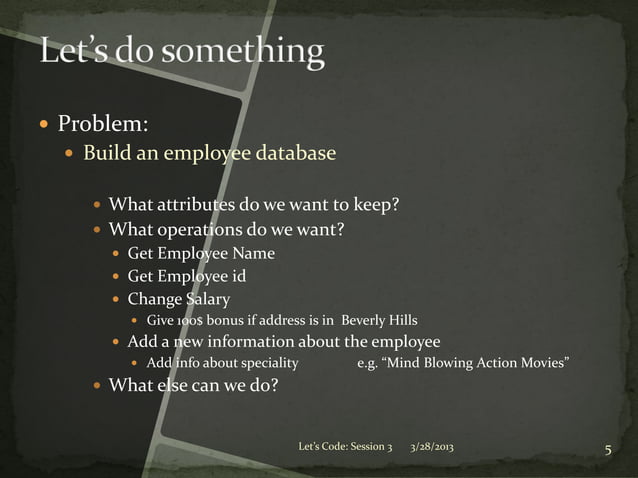 Lets code classes_python | PPT