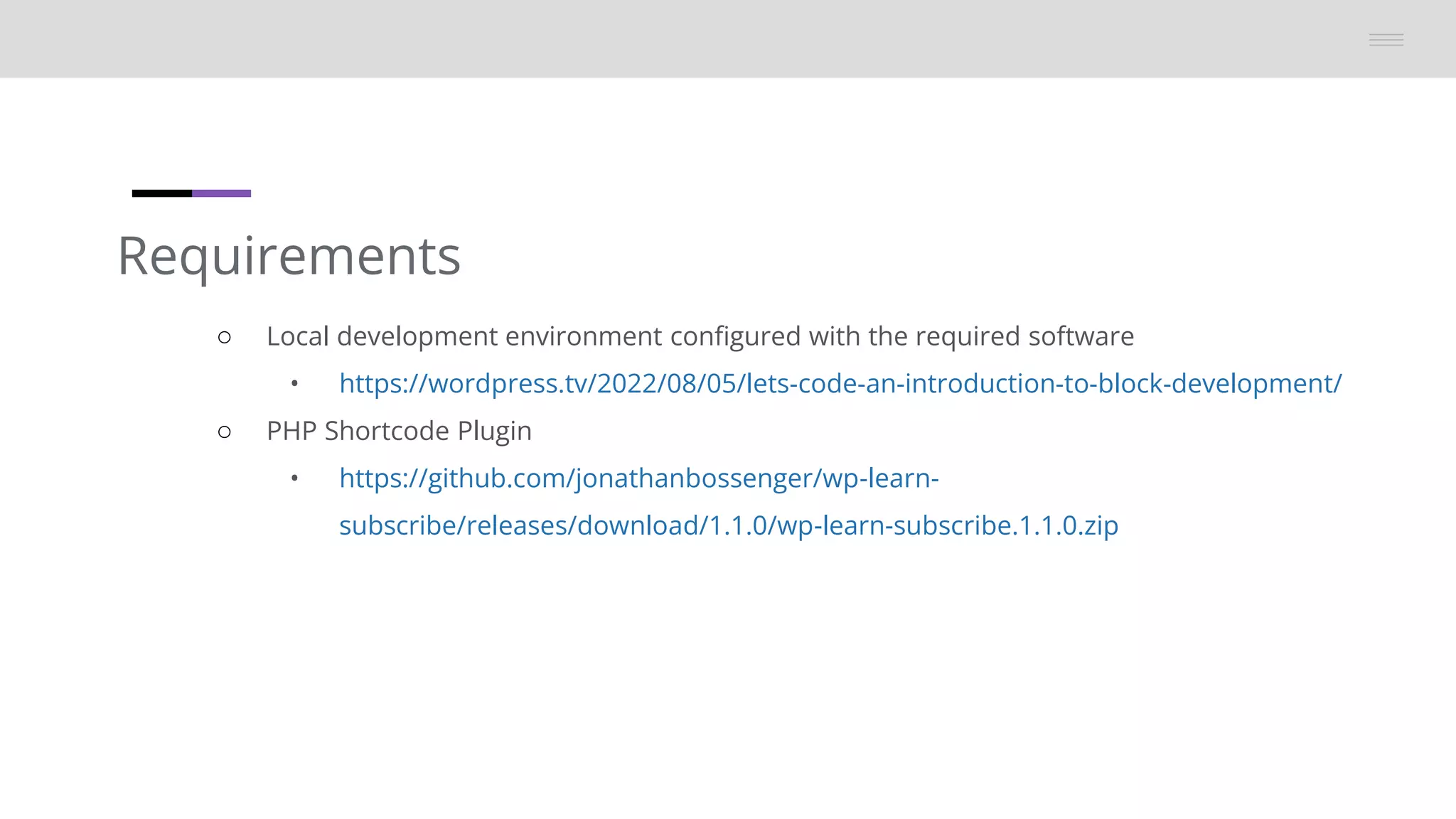 Let's code! Converting a Shortcode into a Block | PPT