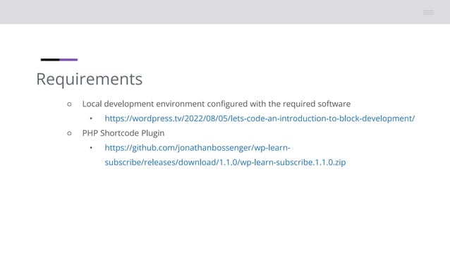 Let's code! Converting a Shortcode into a Block | PPT