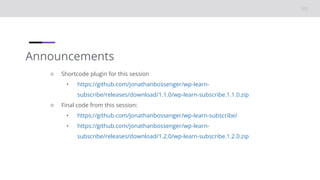 Let's code! Converting a Shortcode into a Block | PPT