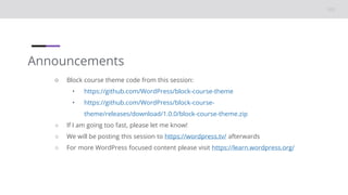 Let's code! Diving into theme.json