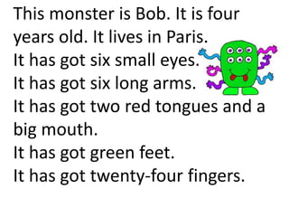 Let's describe monsters! | PPT