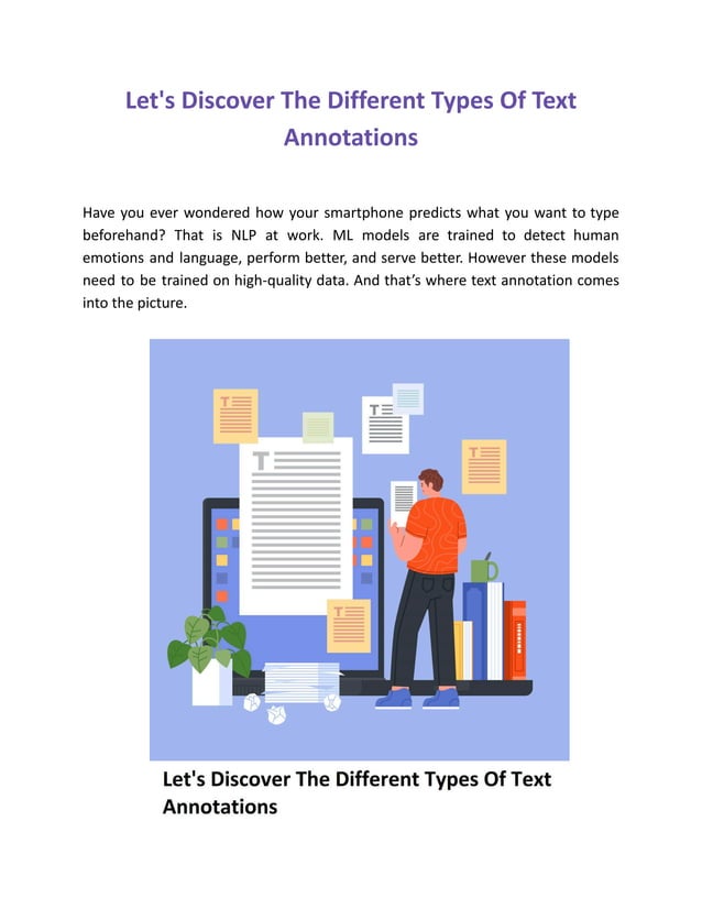Let's Discover The Different Types Of Text Annotations | PDF