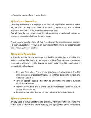 Let's Discover The Different Types Of Text Annotations | PDF