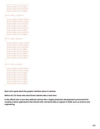 How To make your own Robot And control it using labview | PDF ...