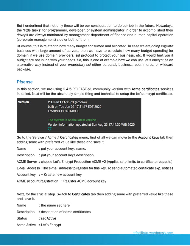 Letsencrypt with pfsense | PDF