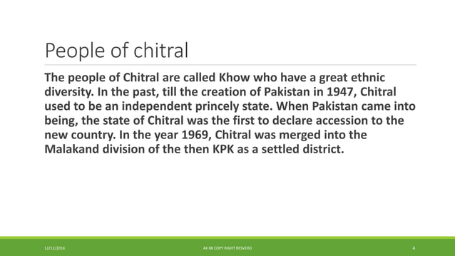 Lets explore pakistan .chitral the land of hospitility | PPT