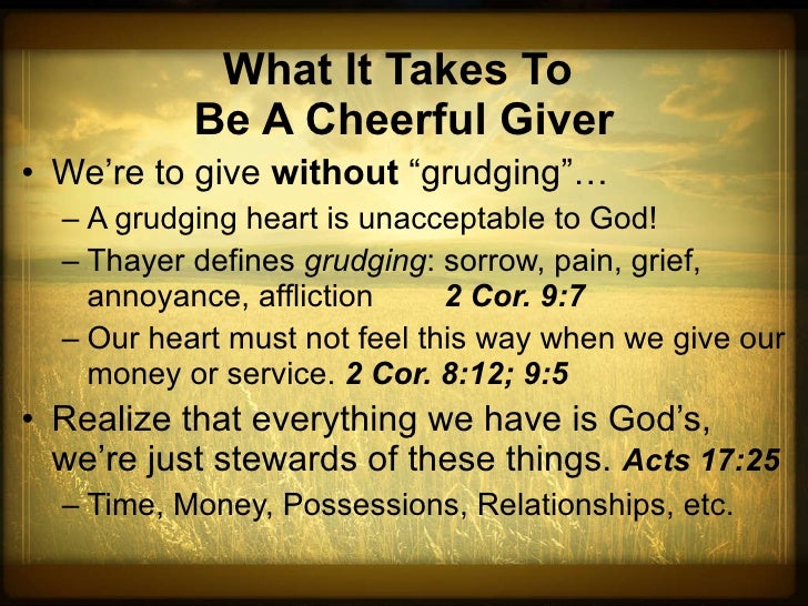 Give Cheerfully