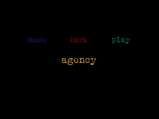 Let's Hack School: Learner Agency in a Time of New Technologies | PPT