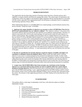 Lifecycle Management of Learning Objectives for SCORM 2.0 | PDF