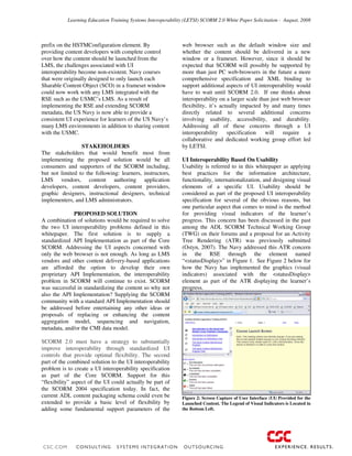 User Interface (UI) Interoperability for SCORM 2.0 | PDF