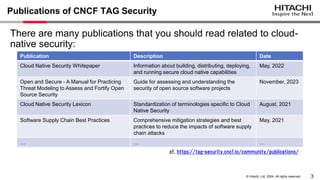 Let’s Join Cloud Native Computing Foundation TAG Security APAC! | PDF
