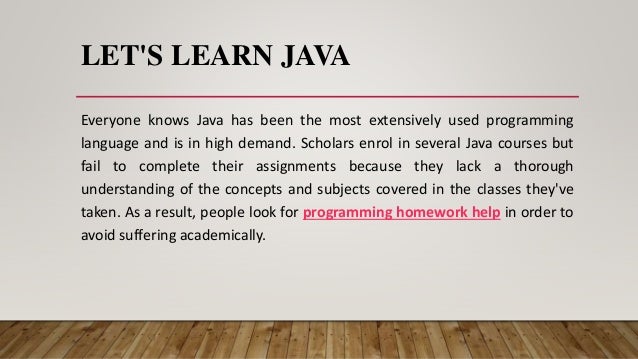 Let's learn java | PPT