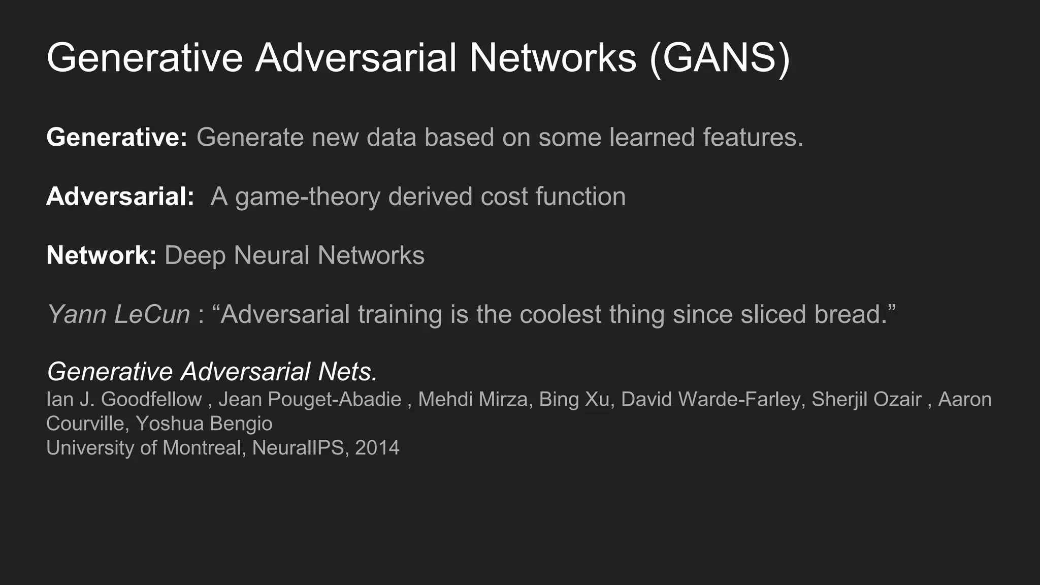 Let's paint a Picasso - A Look at Generative Adversarial Networks (GAN) and its Applications ...