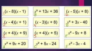 Let’s practice factoring! | PPTX