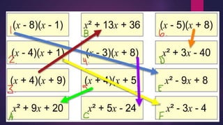 Let’s practice factoring! | PPTX