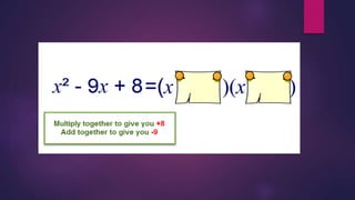 Let’s practice factoring! | PPTX