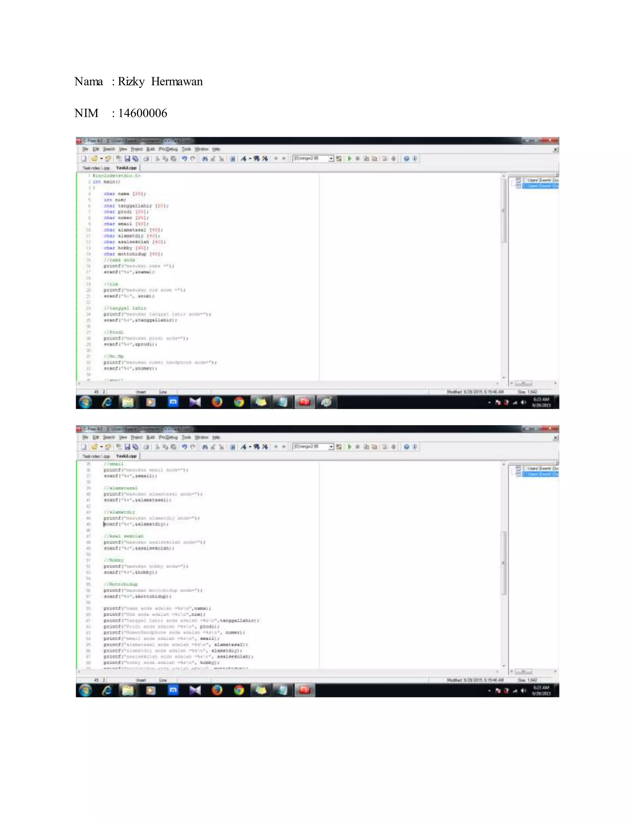 Script Printf Dan Scanf Dalam Alur Bahasa C Pdf