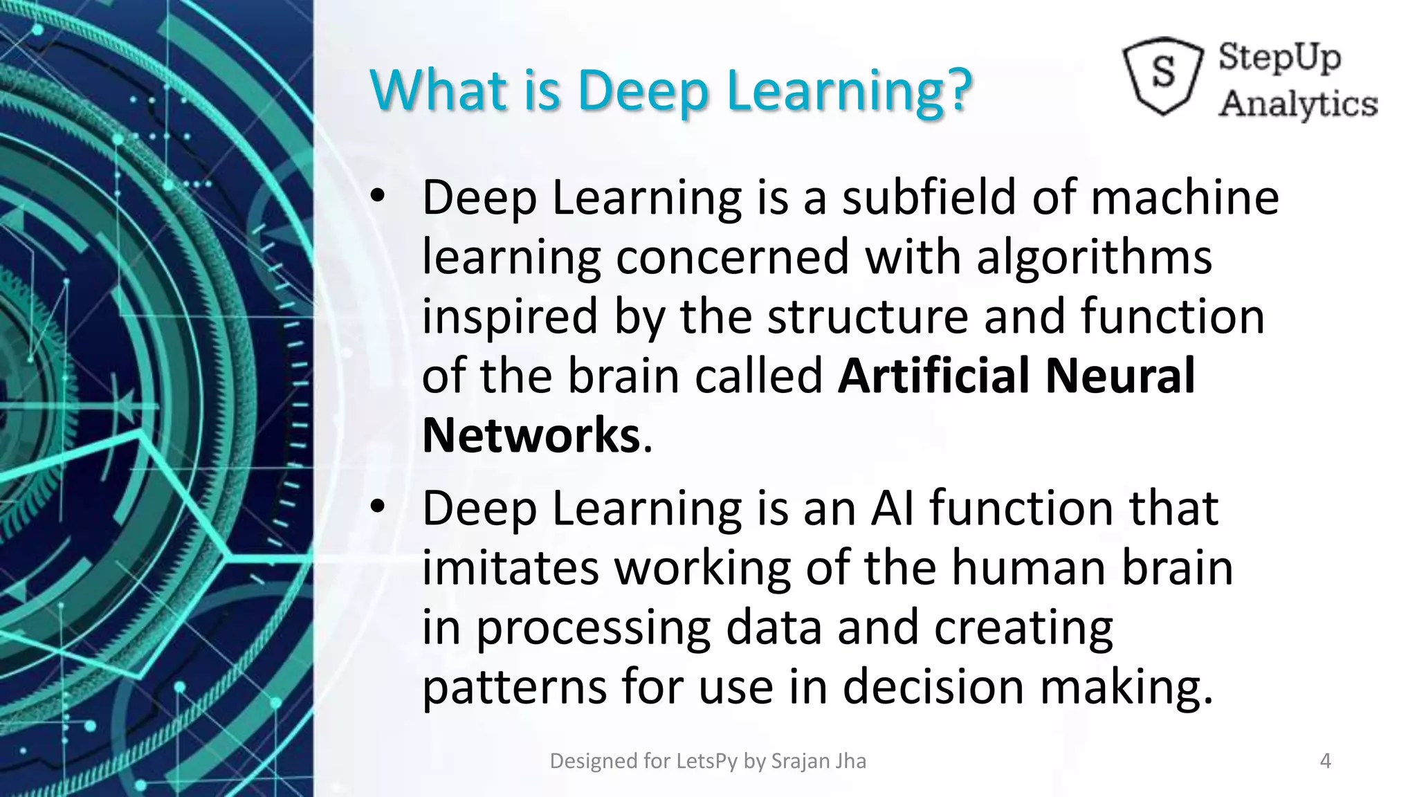 Introduction to Deep Learning And Neural Nets | PPT