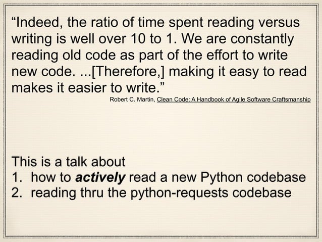 Let's read code: the python-requests library | PPT