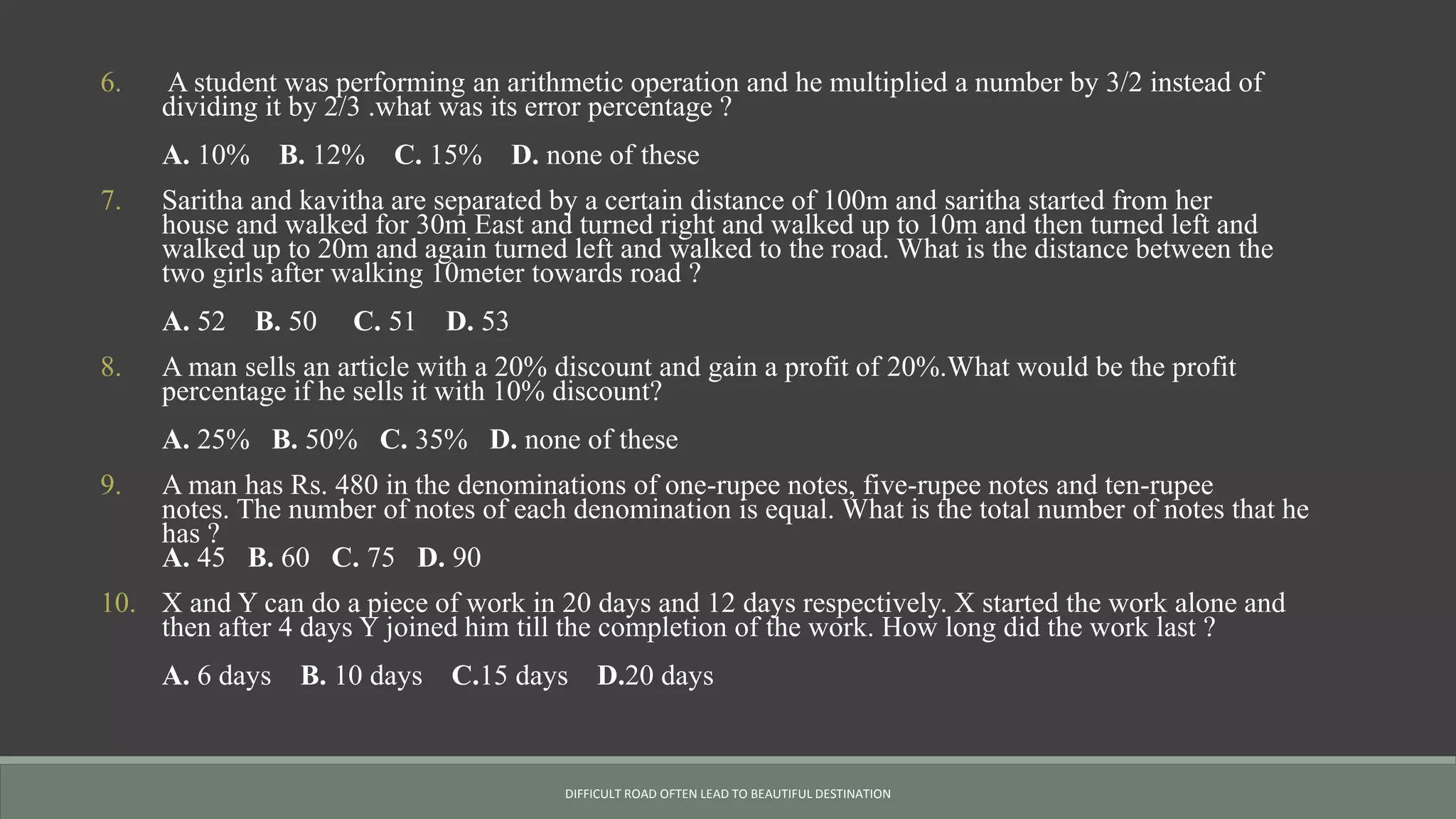 Lets solve aptitude | PPT