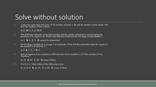 Lets solve aptitude | PPT