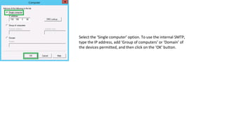 Let’s start with the configuration steps of smtp | PPT | Free Download