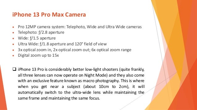Let's take a look at the parts of i phone 13 pro max | PPTX