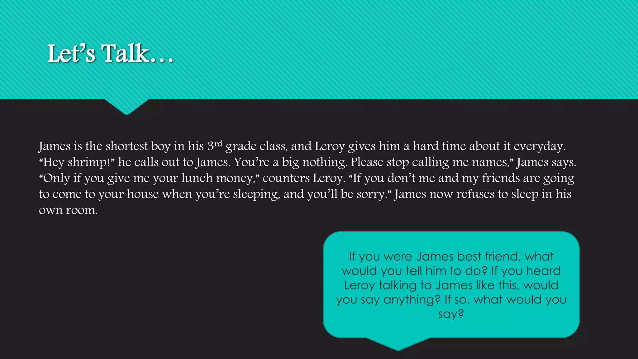 Lets talk about bullying | PPTX