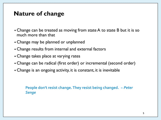 Let's talk about change | PDF