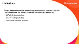 Let's talk about Coded Automation | PDF