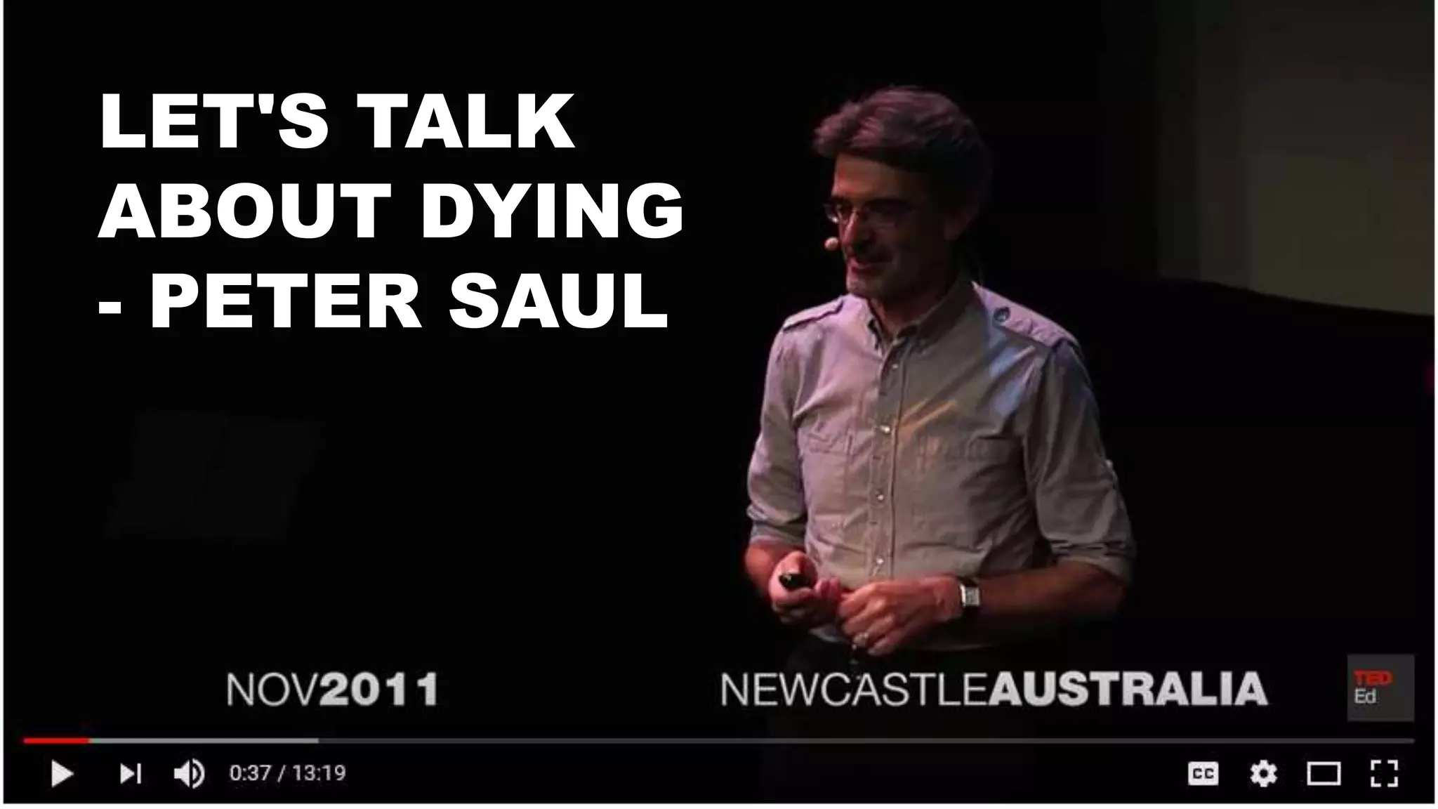 Lets talk about dying peter saul | PPTX