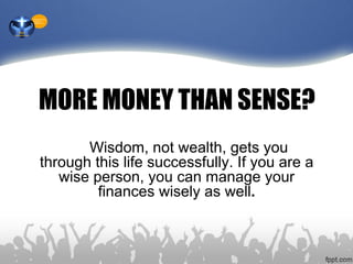 PCU - MONEY: LETS TALK ABOUT MONEY | PPT