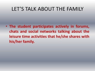 Let’s talk about my family | PPTX