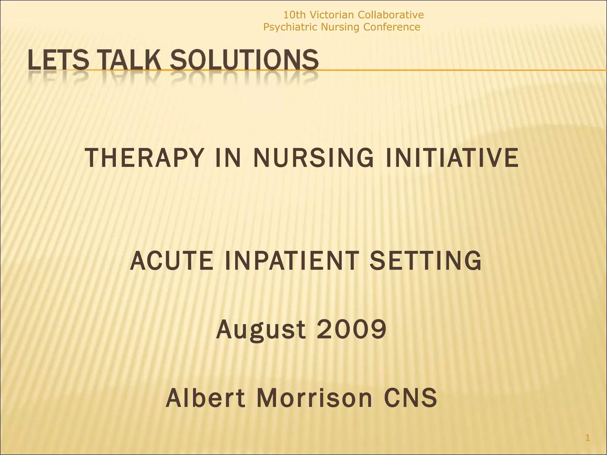 Lets Talk Solutions | PPT