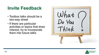 Lets Talk Toolbox Talks: How to Effectively Reinforce Safe Work ...