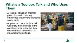 Lets Talk Toolbox Talks: How to Effectively Reinforce Safe Work ...