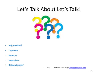 "Let’s Talk!" Training Guide | PPT