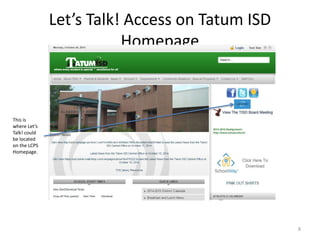 "Let’s Talk!" Training Guide | PPT