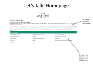 "Let’s Talk!" Training Guide | PPT