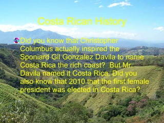 Lets travel to costa rica 5-205 | PPT