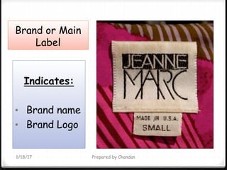 Lets understand about different labels use in garment or textile ...