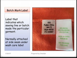 Lets understand about different labels use in garment or textile ...