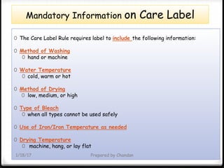 Lets understand about different labels use in garment or textile ...