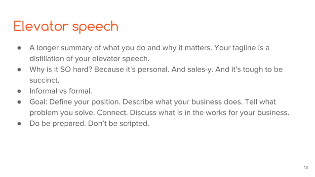 Let's workshop your tagline, slogans, and elevator speech | PPT