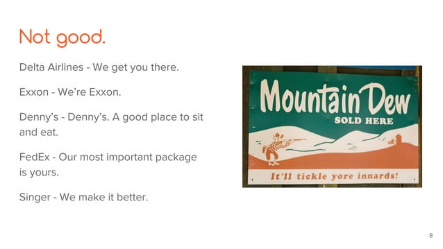 Let's workshop your tagline, slogans, and elevator speech | PPT