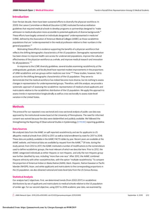 Trends in Racial/Ethnic Representation Among US Medical Students | PDF