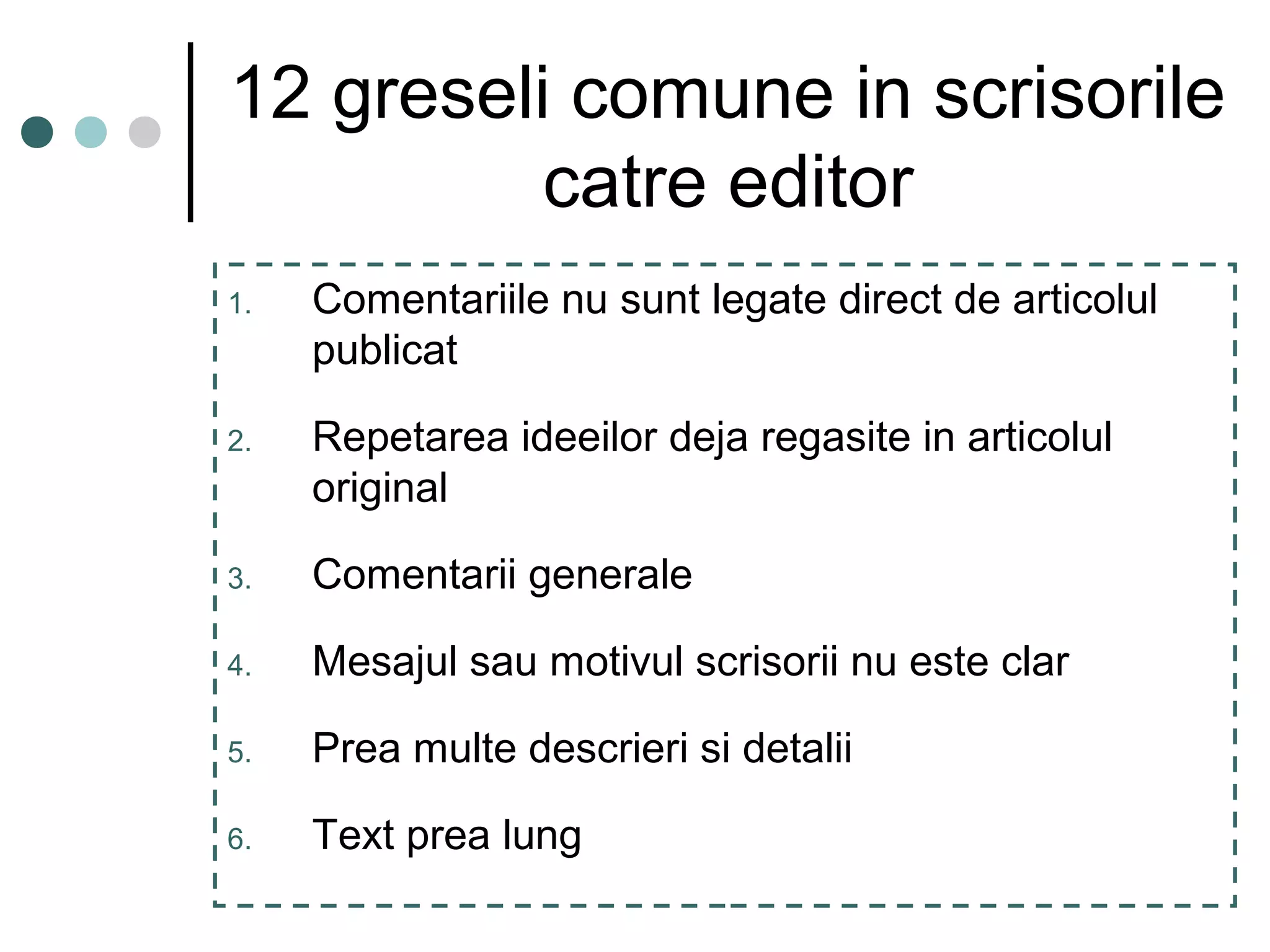 Cum sa scriem o scrisoare catre editor | PPT