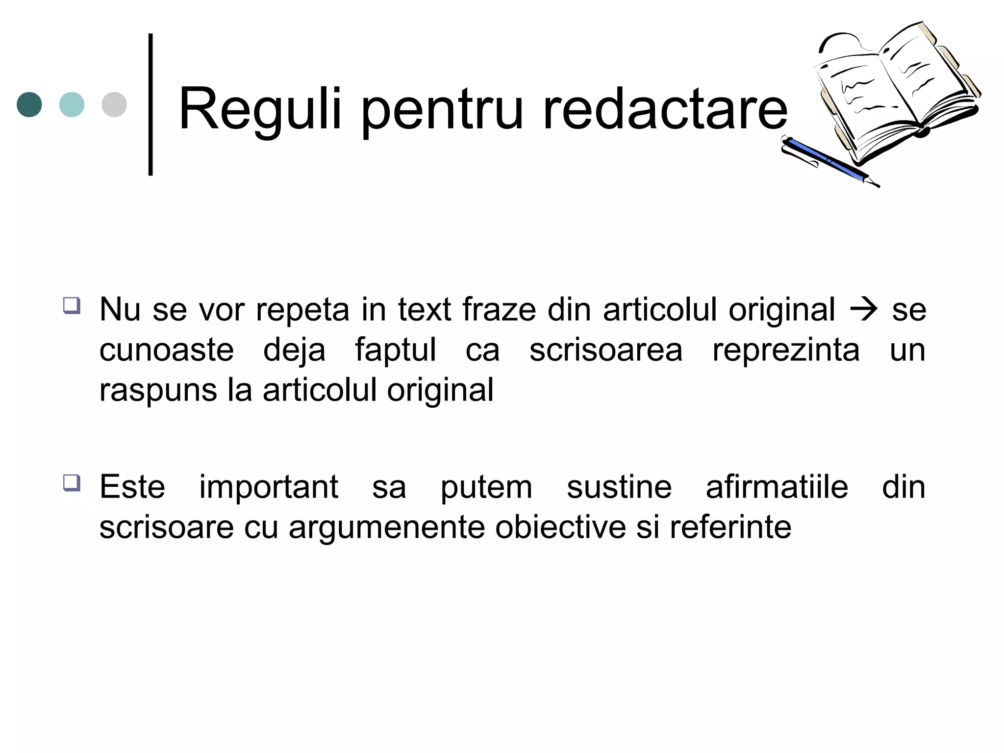 Cum sa scriem o scrisoare catre editor | PPT