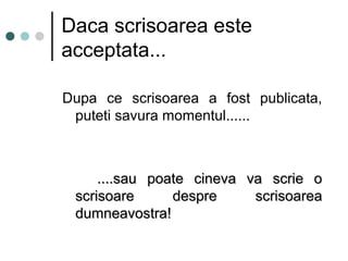 Cum sa scriem o scrisoare catre editor | PPT